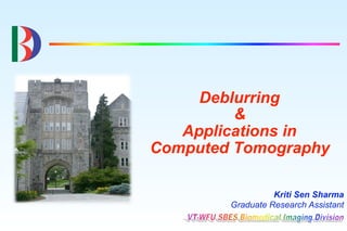 Deblurring in ct | PPT