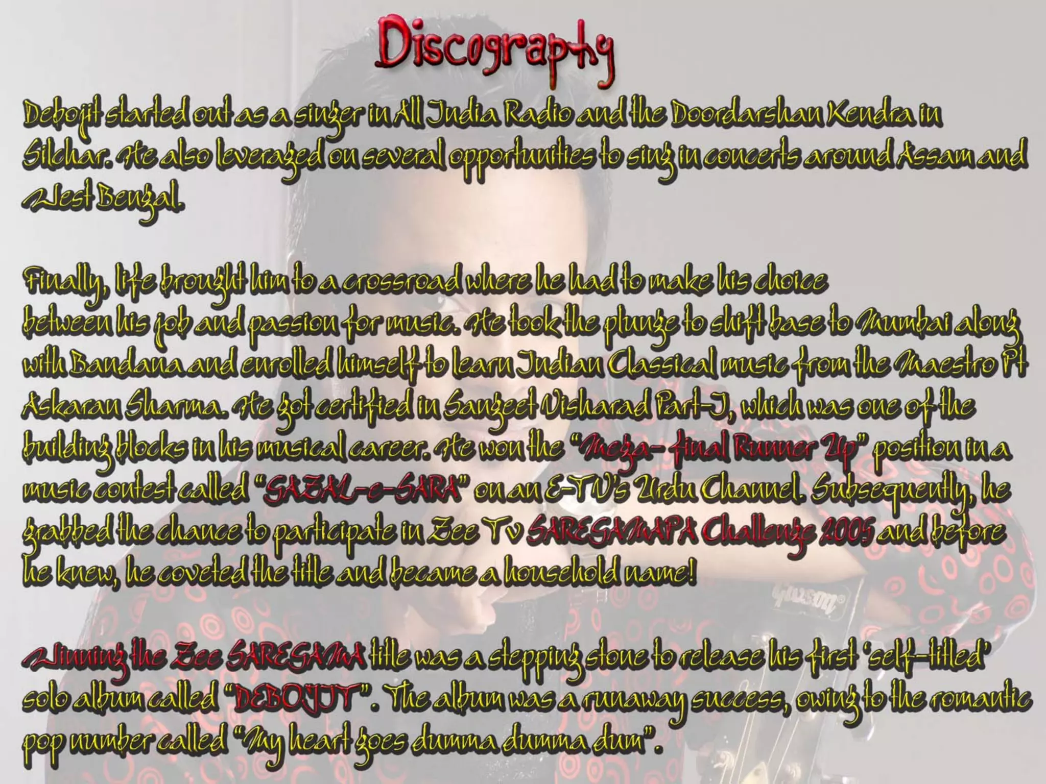 Debojit saha - Sa re Ga Ma Pa Winner | PPT