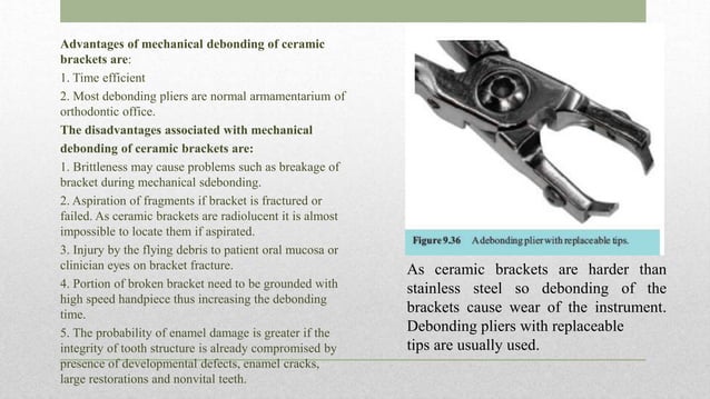 Debonding of orhtodontic brackets | PPTX | Dental Health | Diseases and ...