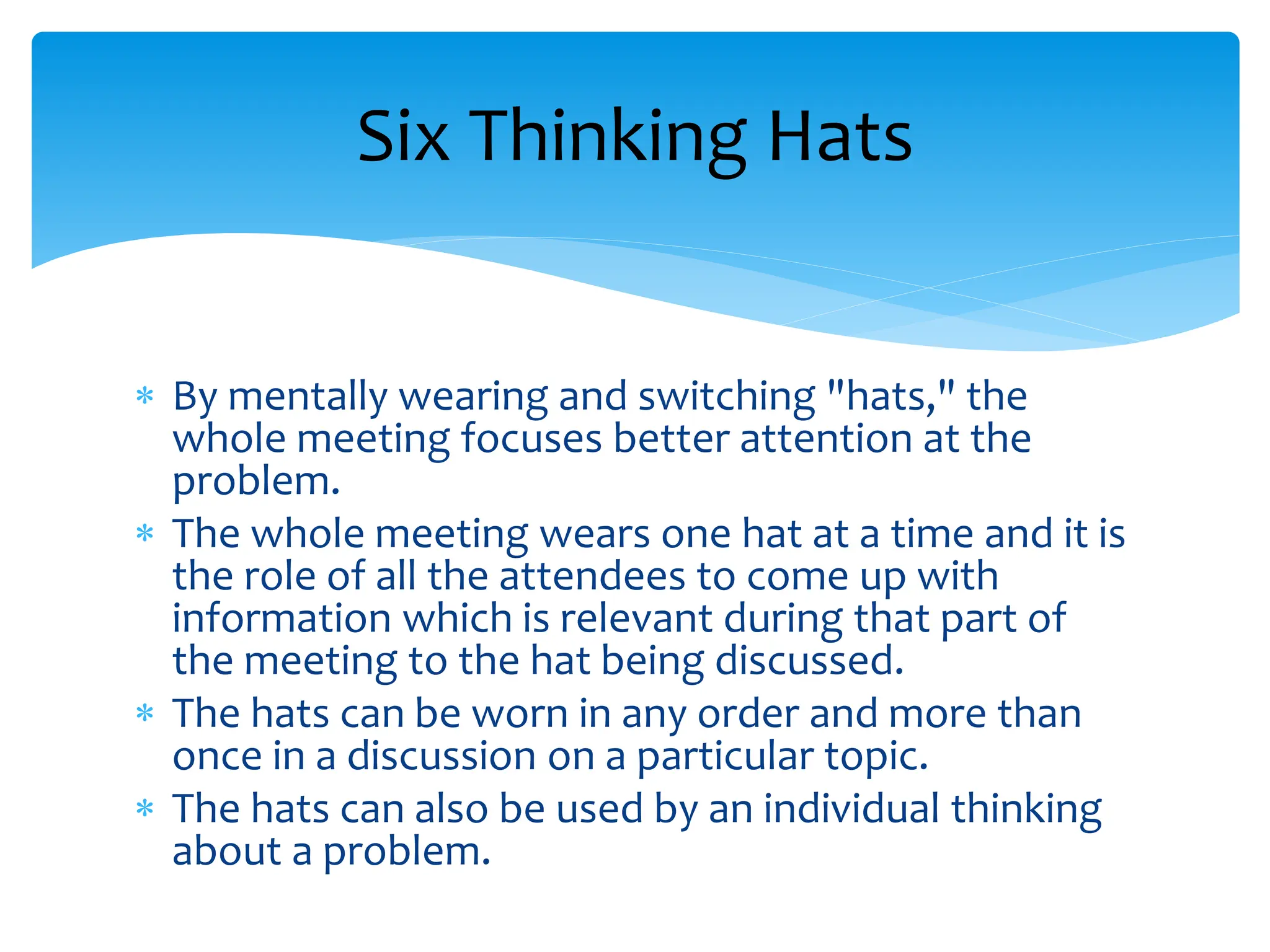 de Bonos six thinking hats.ppt