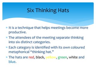 de Bonos six thinking hats.ppt