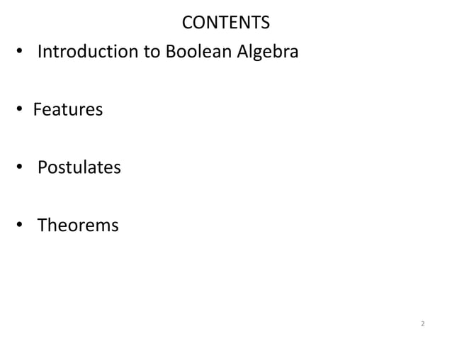 De boolean algebra | PPT