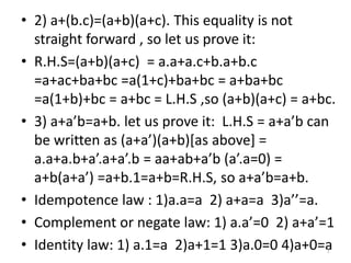De boolean algebra | PPT
