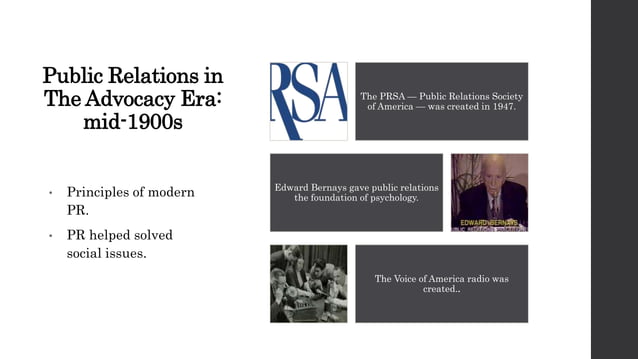 Public Relations History | PPTX