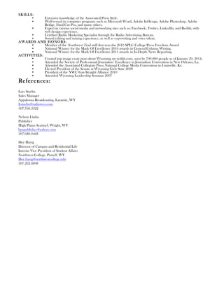 Deborah Cobb Resume and References | PDF