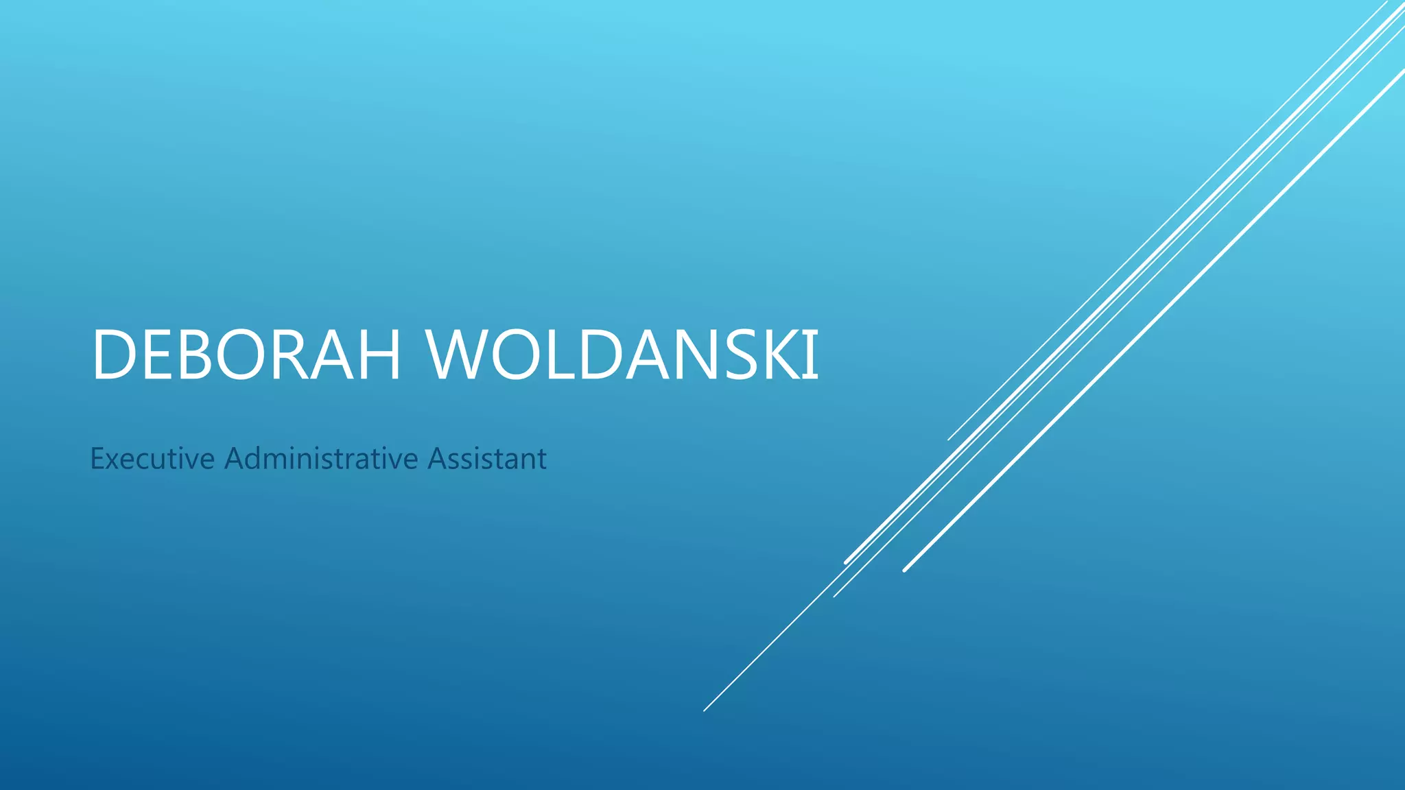 Deborah woldanski | PPTX