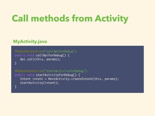 Debot android debugging library | PPT