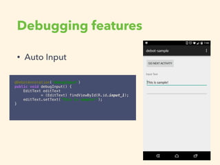 Debot android debugging library | PPT