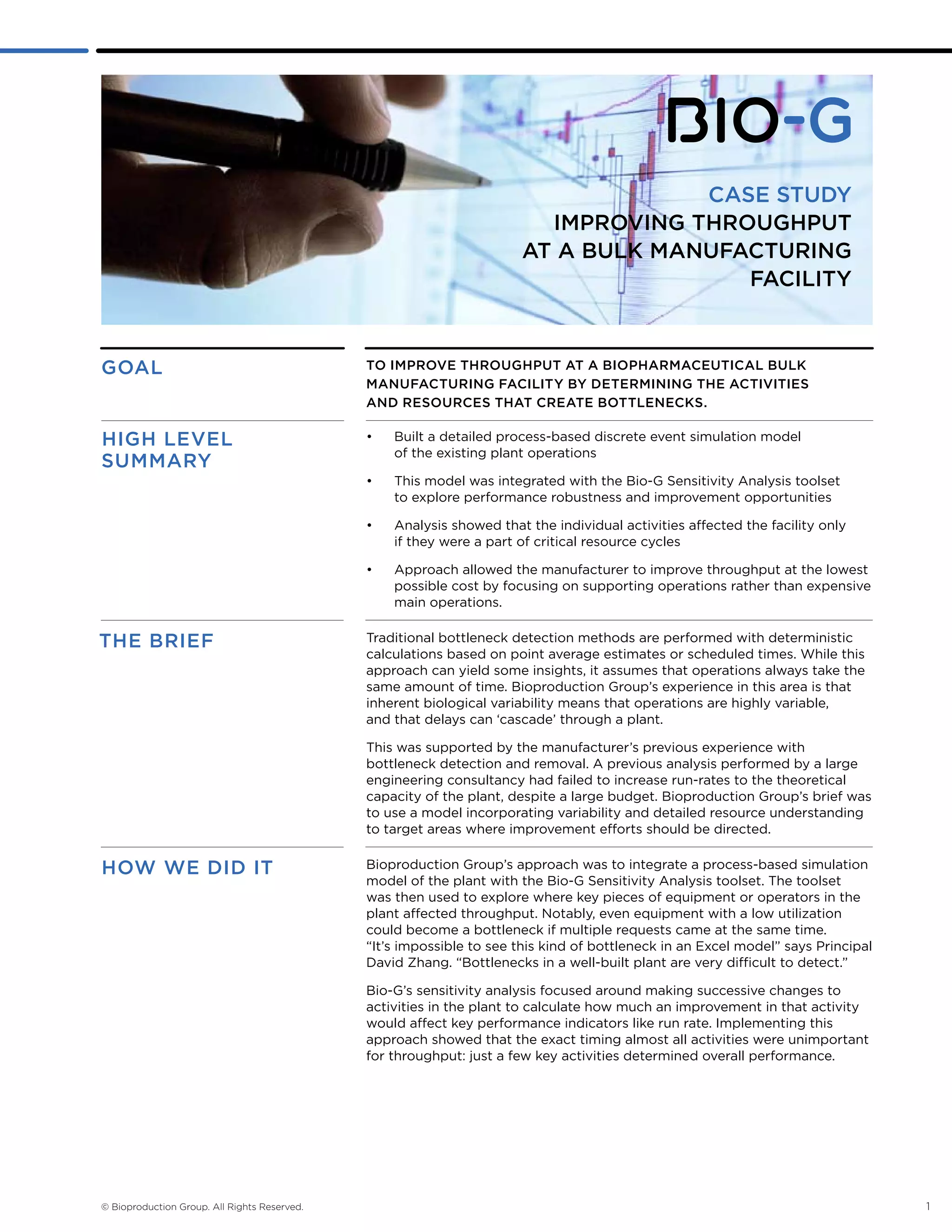Debottlenecking a bulk manufacturing plant | PDF