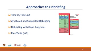 Debriefing.pptx is for the education purpose . | PPTX