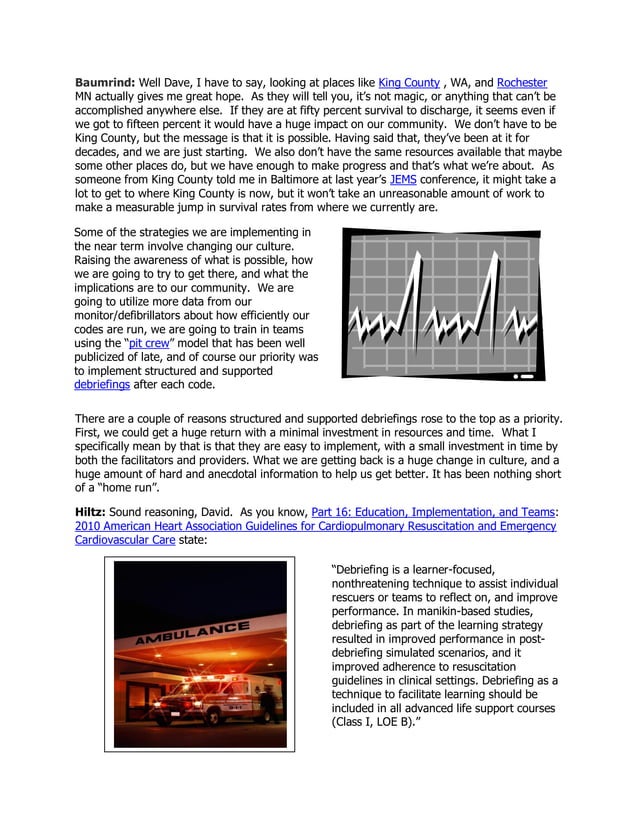 Debriefing and Cardiac Arrest Quality Improvement | PDF | First Aid ...