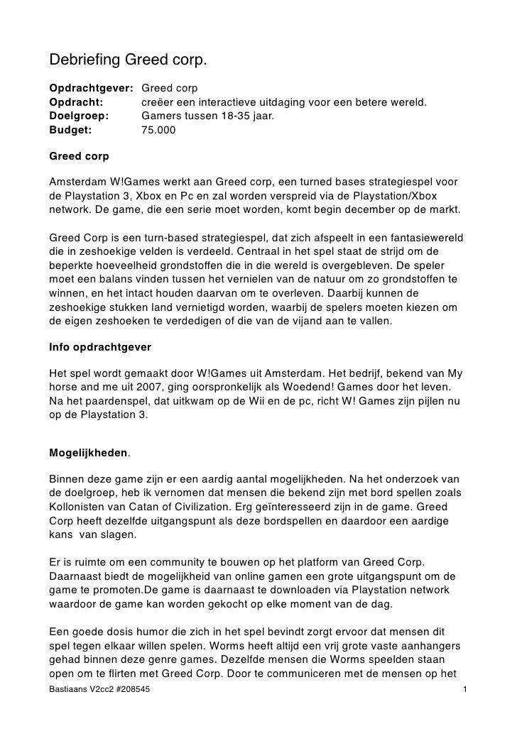 Debriefing Greed Corpdefinitief