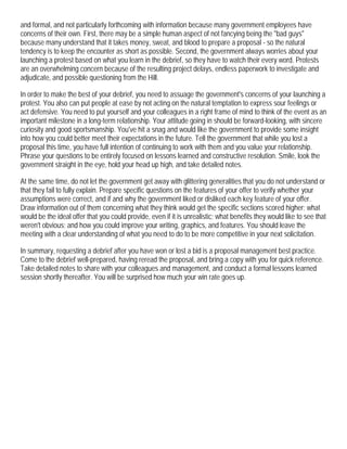 Debriefs for the requesting offeror | PDF