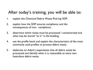 Hazardous Debris Waste Processing Training | PPT