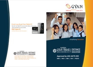 SGVU Distance Education Brochure | PDF