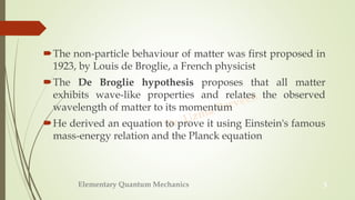 De Broglie hypothesis | PPTX