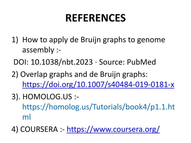 De bruijn graphs | PPTX