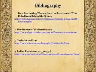 Aspirations Of Women In Renaissance Period | PPTX