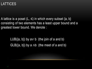 Lattices AND Hasse Diagrams | PPTX