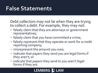 Debt Collection Harassment: What Consumers Should Know | PPT