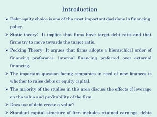 Debt equity | PPTX | Stocks and Bonds | Personal Investing
