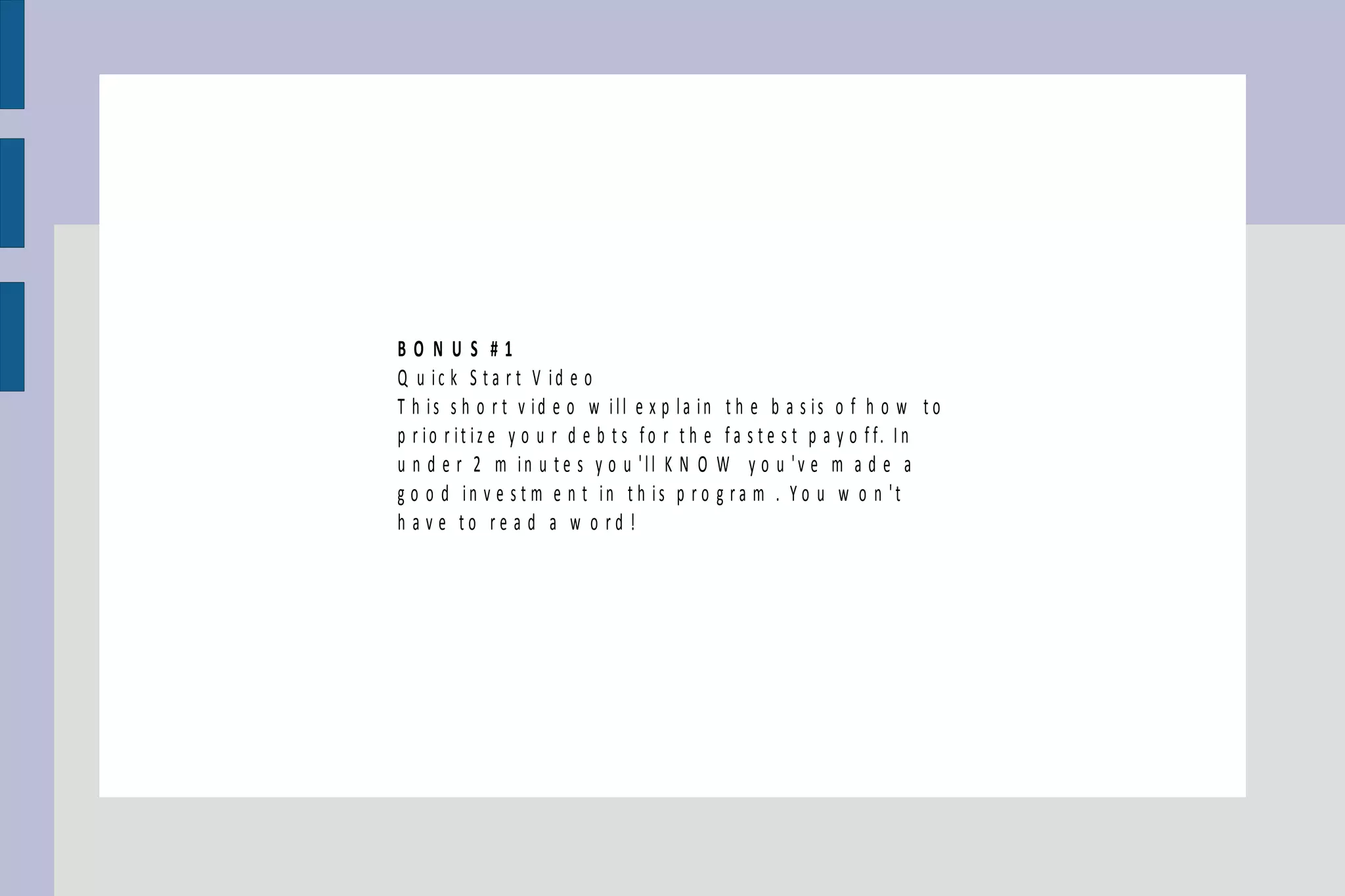 Debt Reduction Plan | ODP