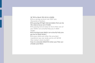 Debt Reduction Plan | ODP