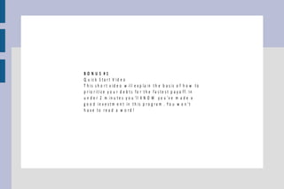 Debt Reduction Plan | ODP