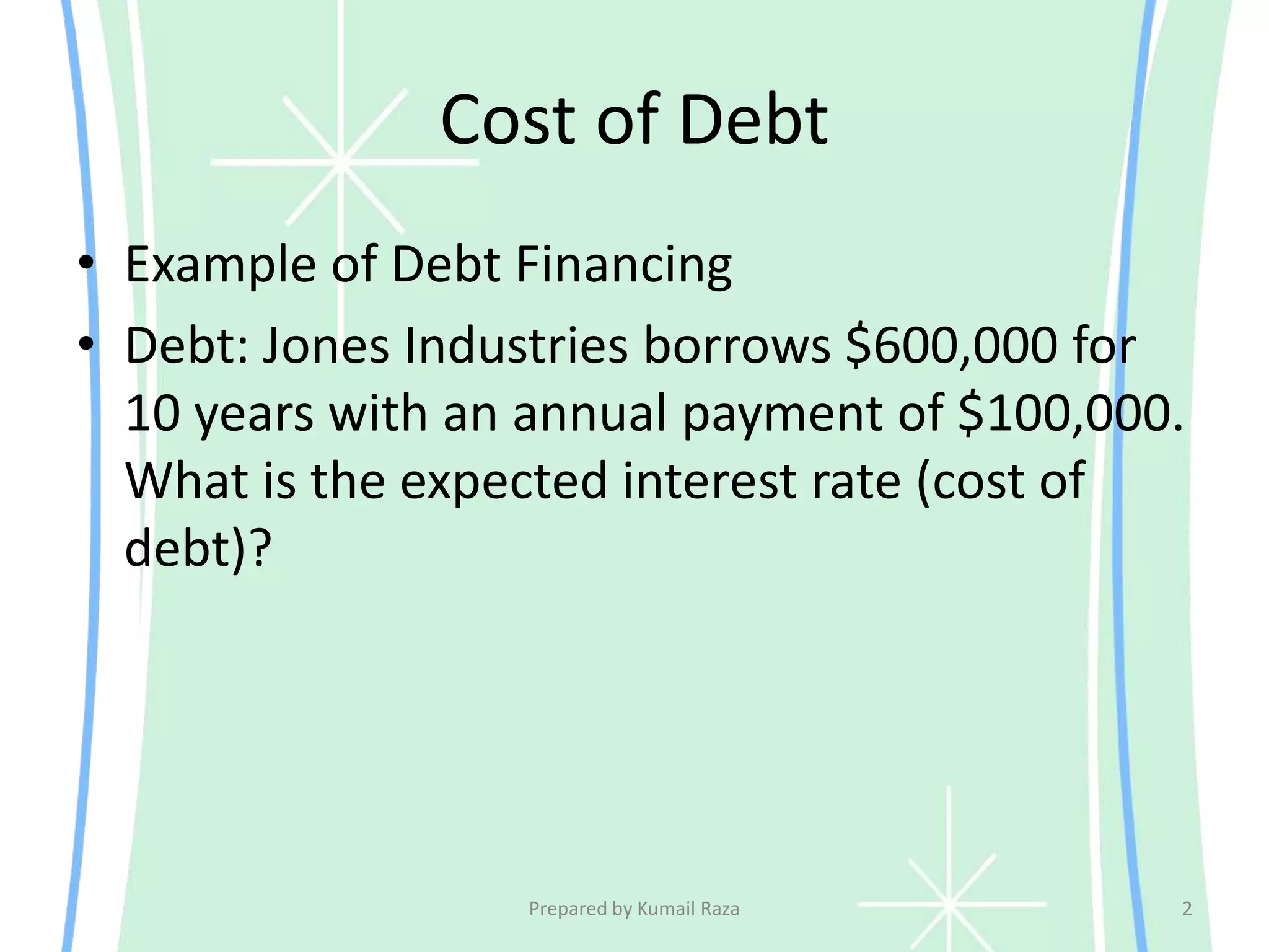Debt and equity financing | PPTX