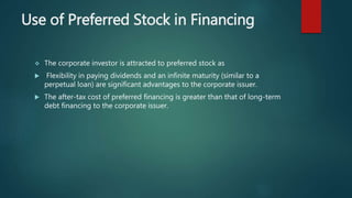 Debt and preffered stock finacing | PPT