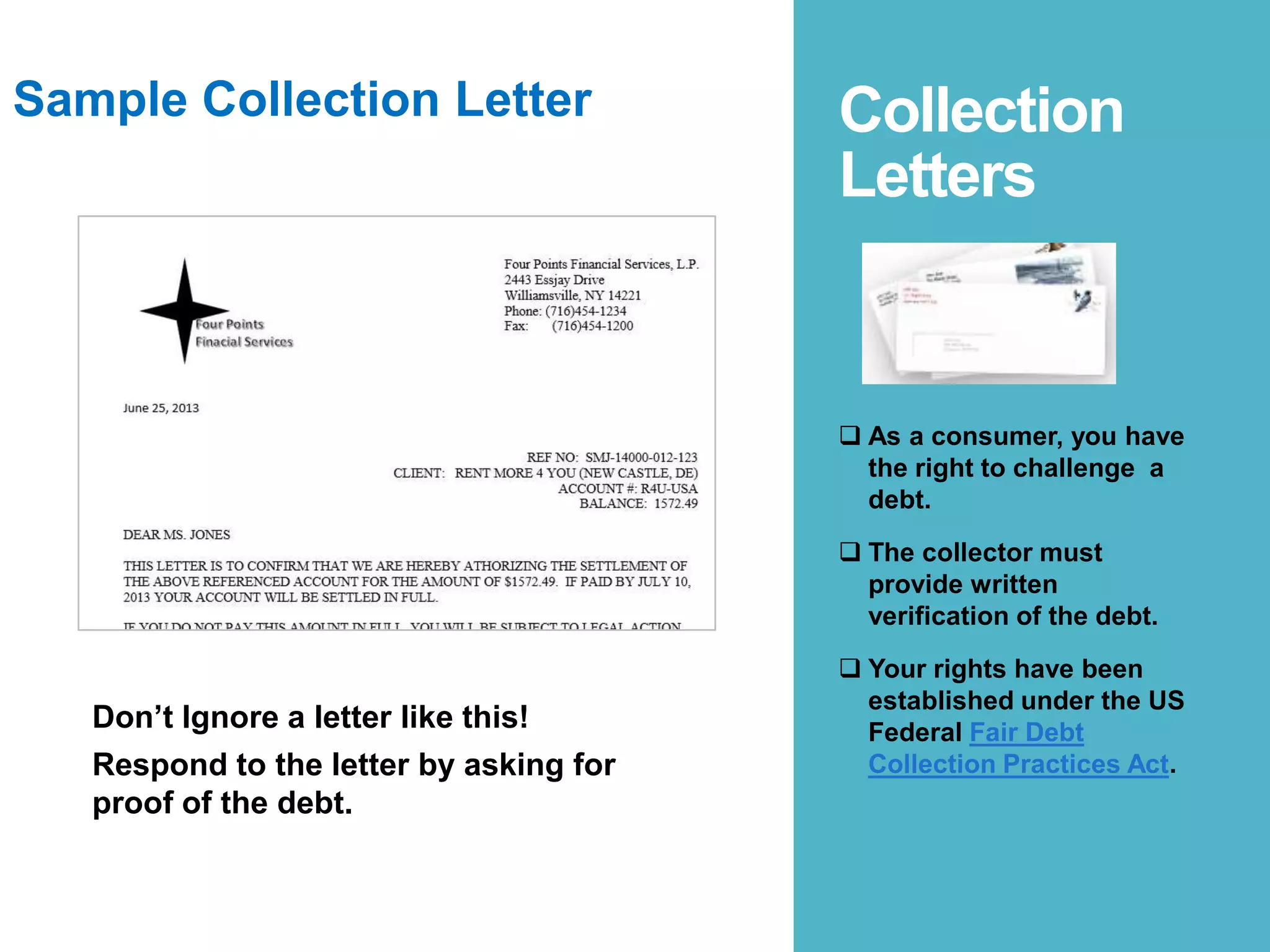Debt collection letter - What do I do? | PPTX