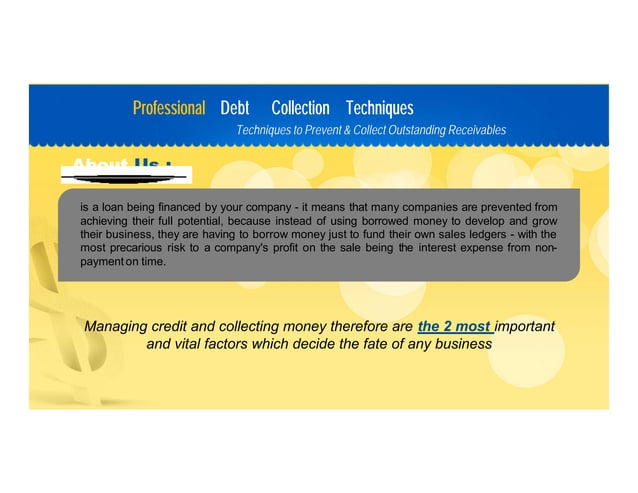 Debt collection skills & techniques | PDF | Debt Factoring & Invoice ...