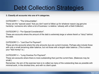 Debt collection strategies | PPT