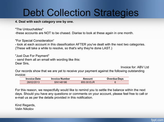 Debt collection strategies | PPT