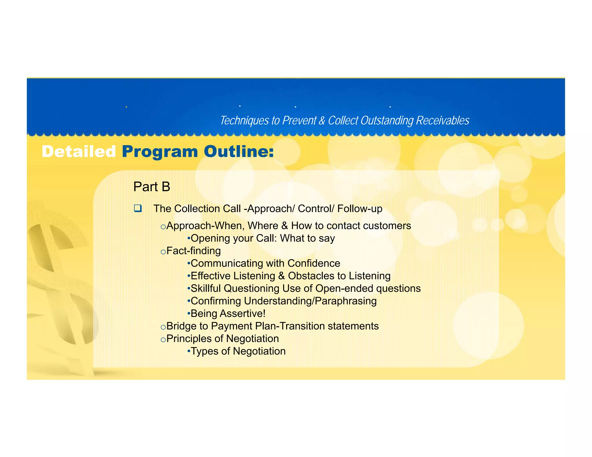 Debt Collection Training in KSA | PDF