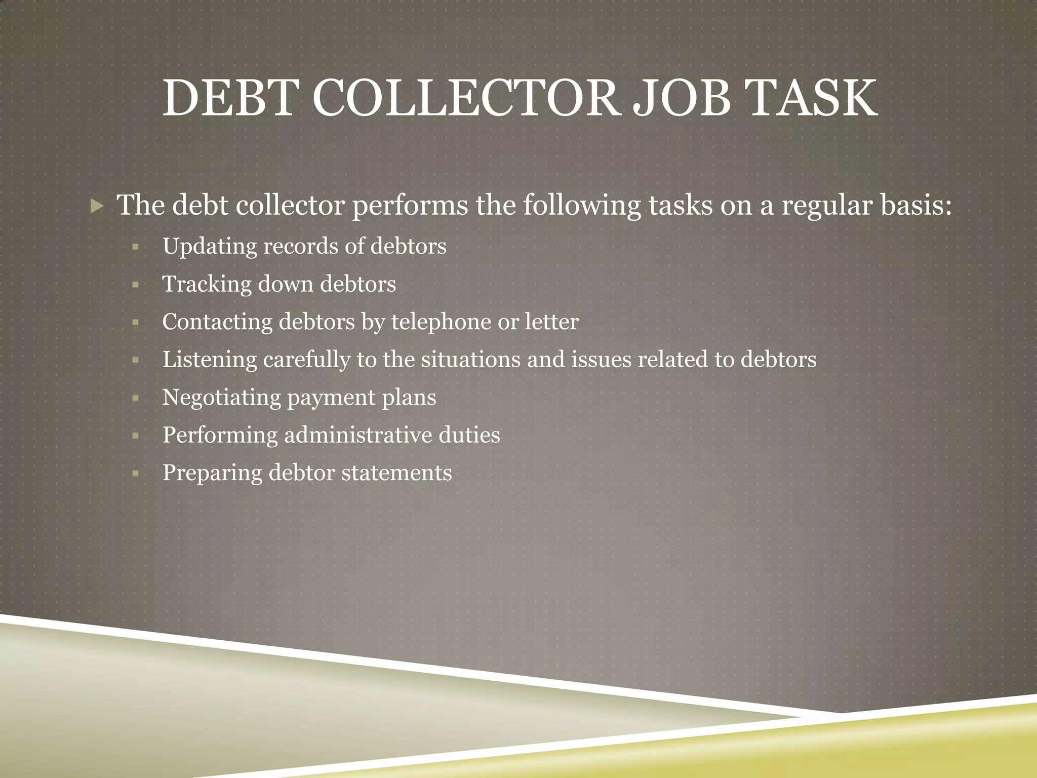 Debt collector | PPTX