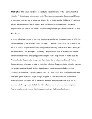 Debt crisis in 1980s | PDF