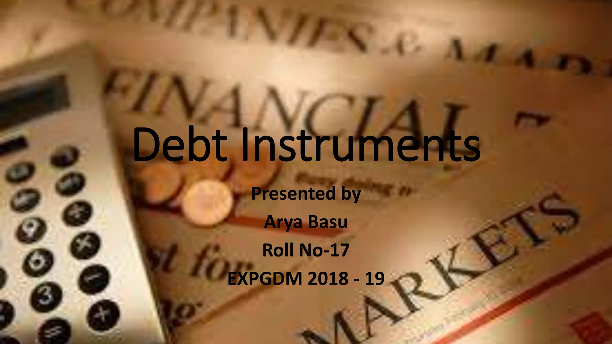 Debt instruments | PPTX