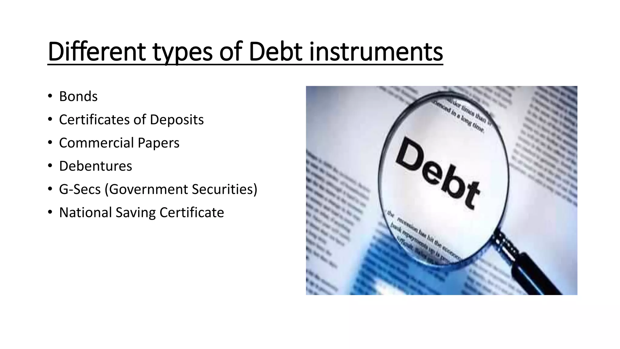 Debt instruments | PPTX