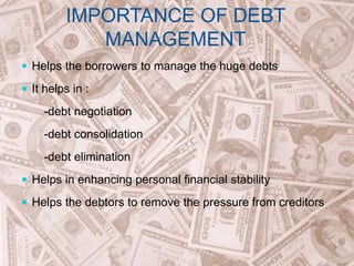 Debt management | PPTX