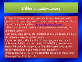 Debtor Education Course | PPT