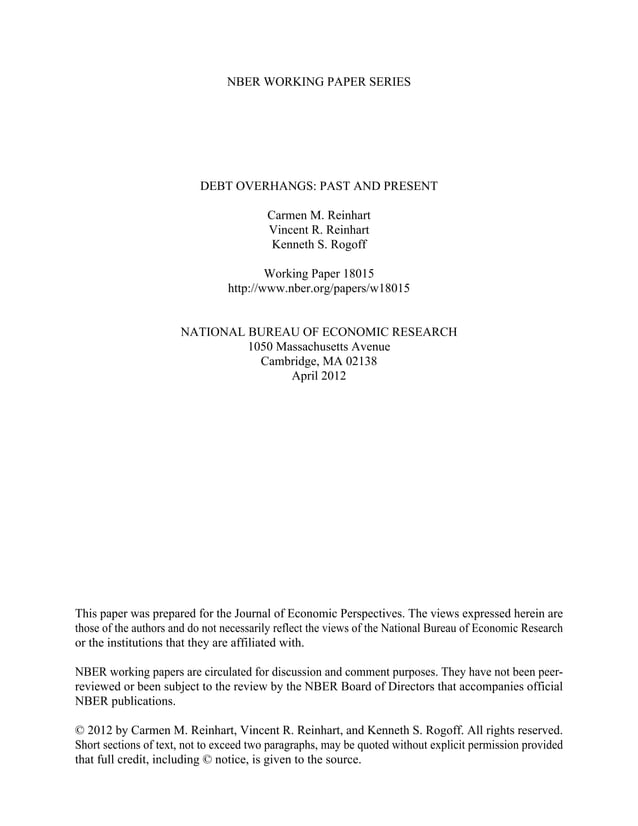 Debt overhang past and present | PDF