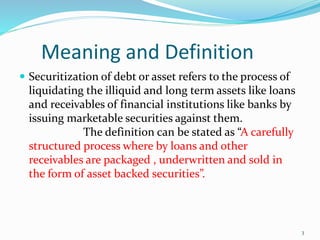 Debt securitisation | PPTX