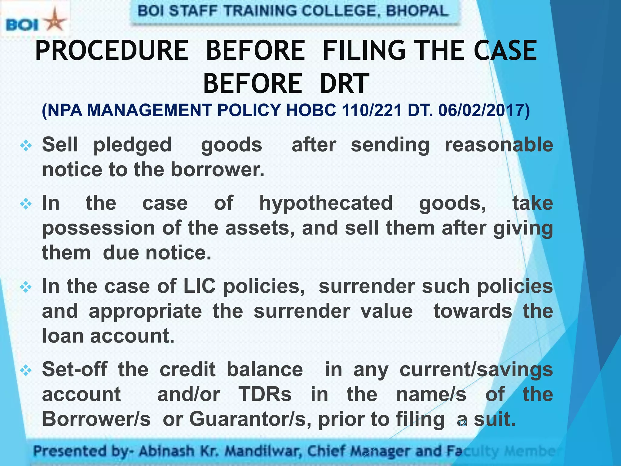Debts Recovery Tribunals and Appellate Tribunals(DRT & DART) | PDF