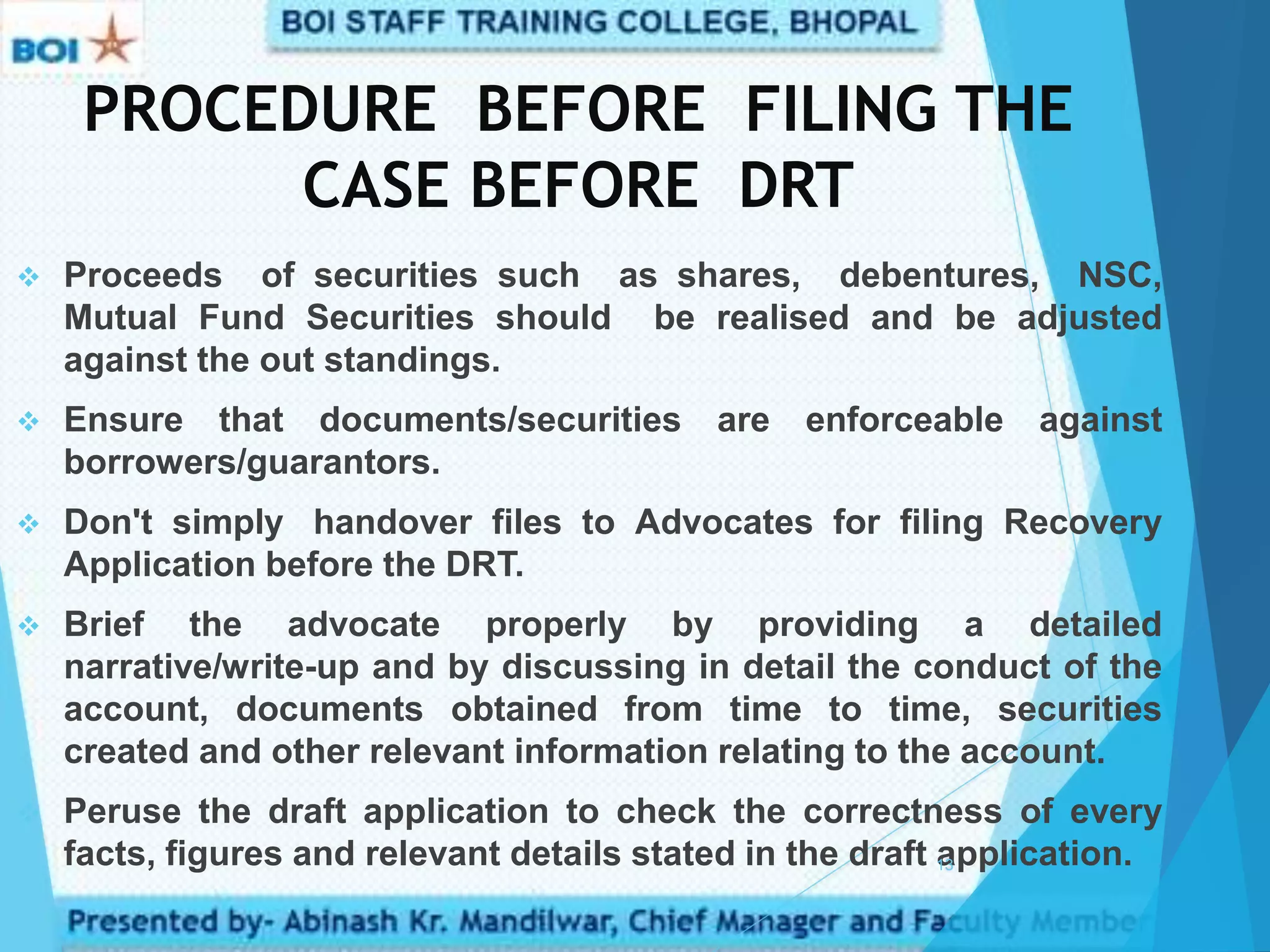 Debts Recovery Tribunals and Appellate Tribunals(DRT & DART) | PDF