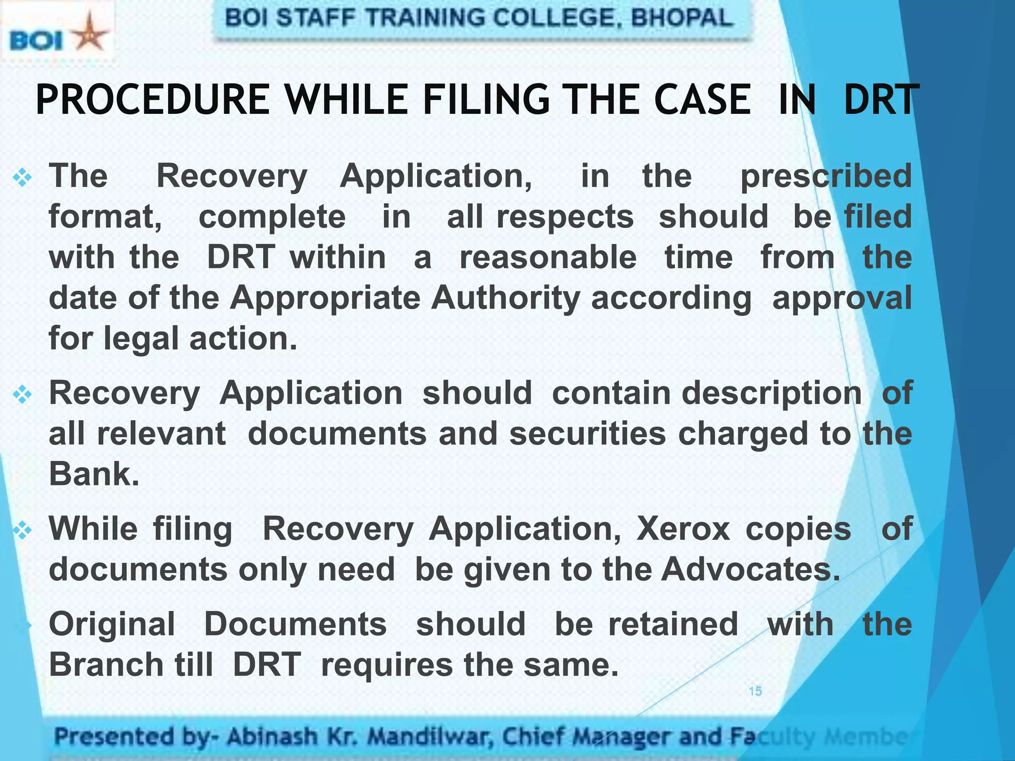 Debts Recovery Tribunals and Appellate Tribunals(DRT & DART) | PDF