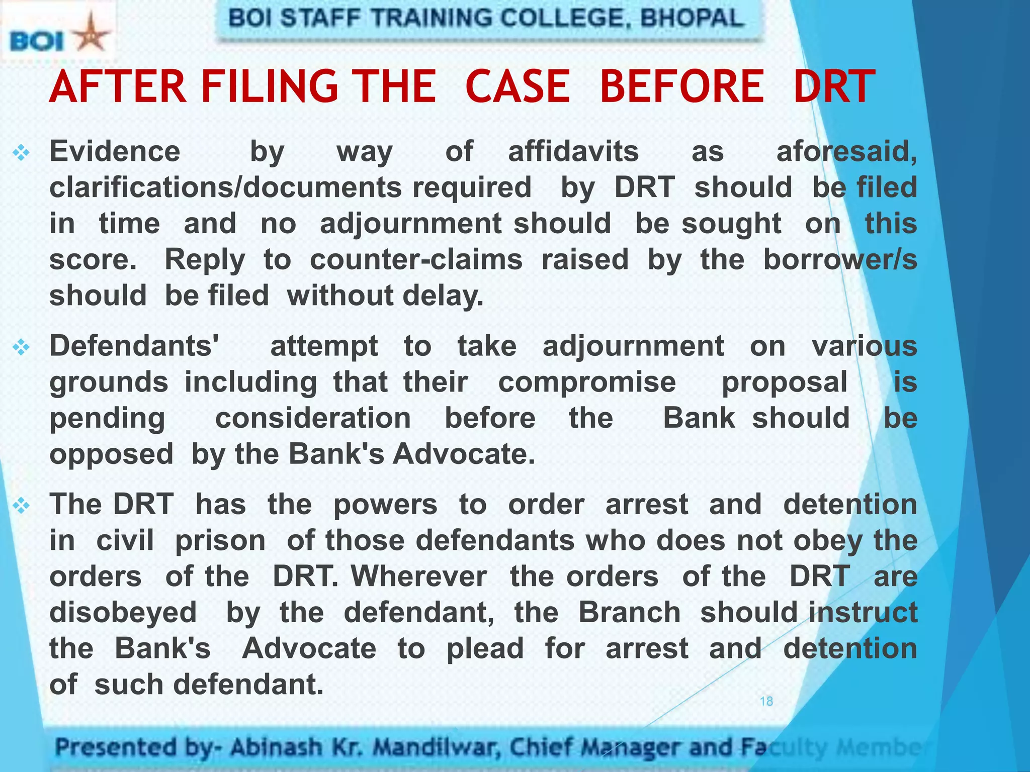 Debts Recovery Tribunals and Appellate Tribunals(DRT & DART) | PDF