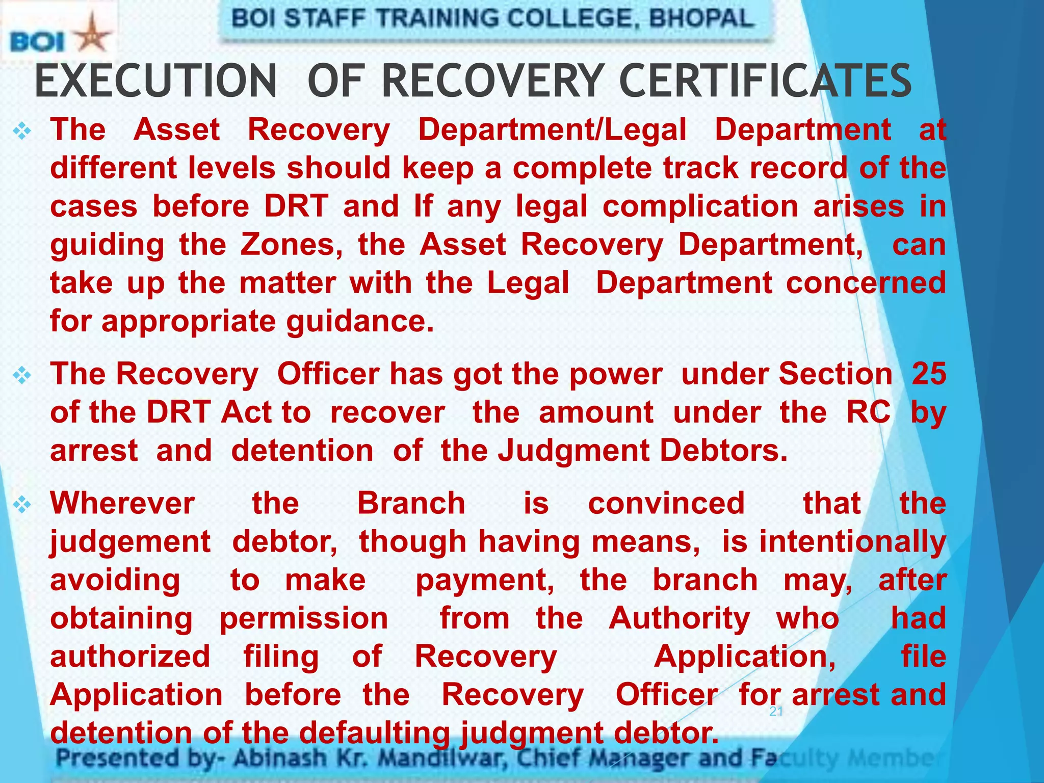 Debts Recovery Tribunals and Appellate Tribunals(DRT & DART) | PDF