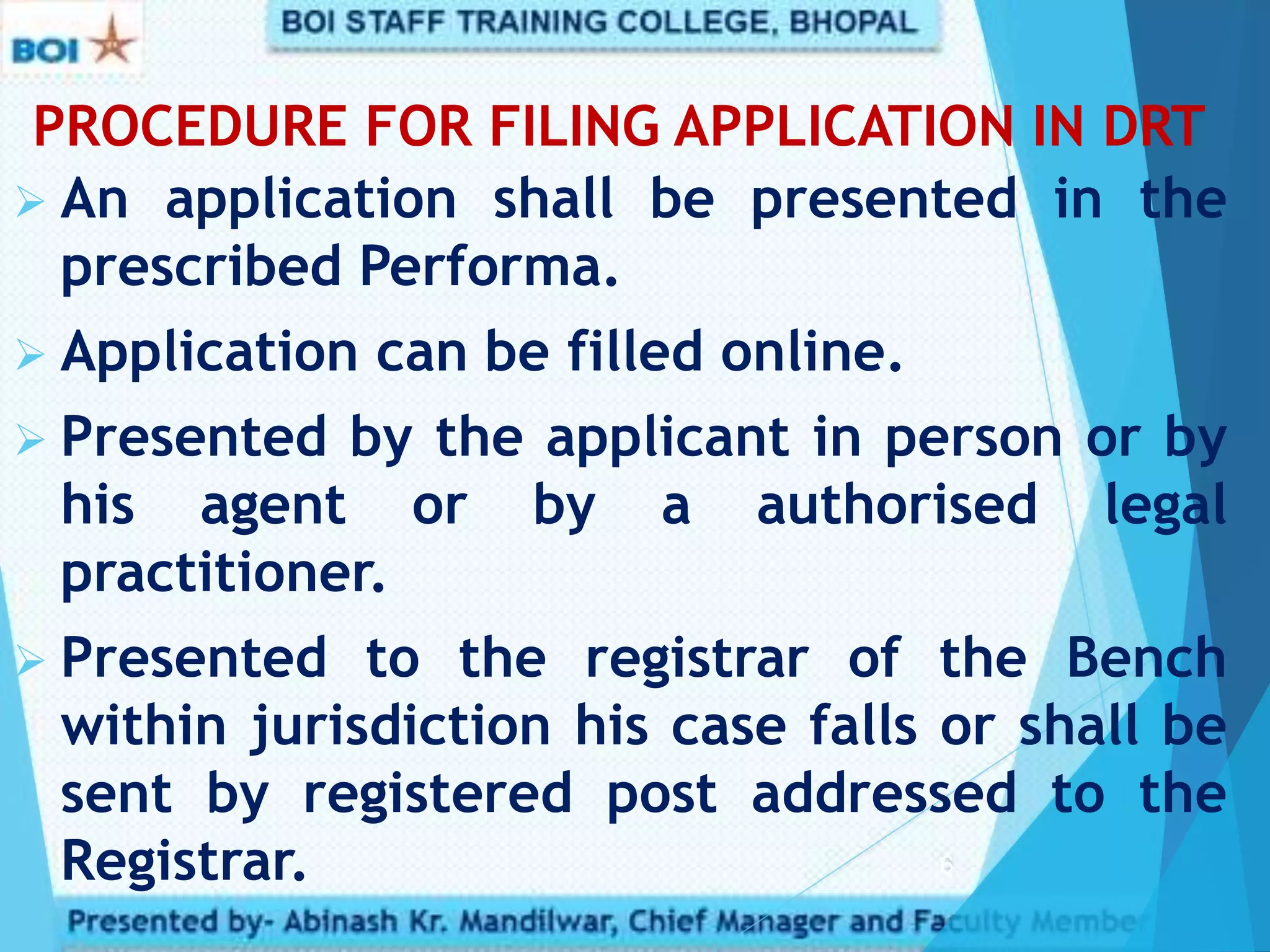 Debts Recovery Tribunals and Appellate Tribunals(DRT & DART) | PDF
