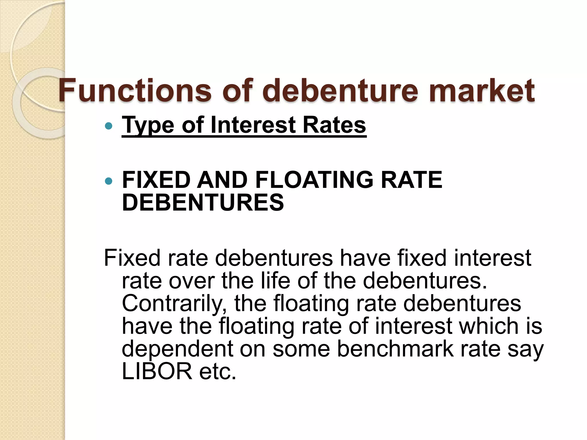Debenture Market in India | PPT